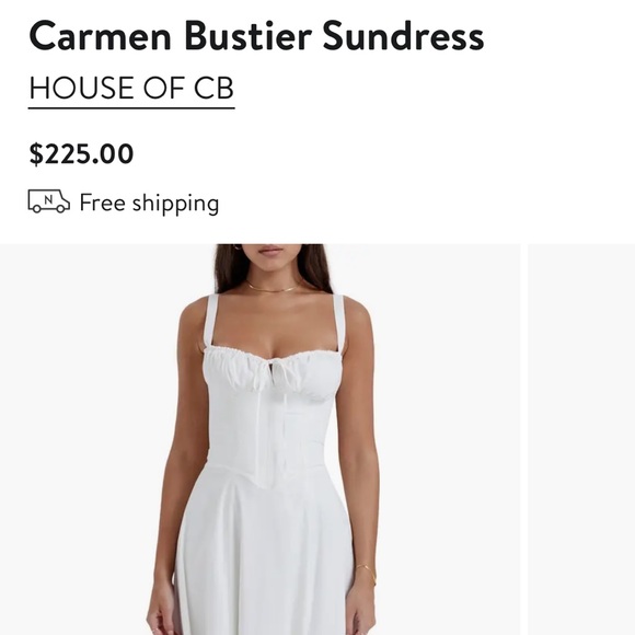 House Of Cb Dresses House Of Cb Carmen Bustier Sundress Poshmark